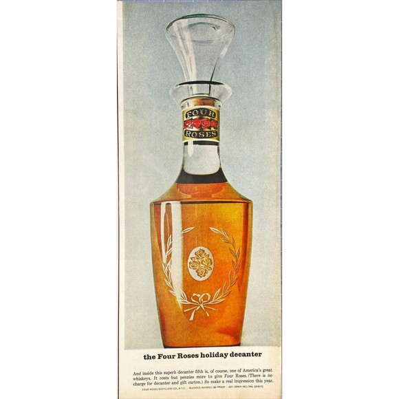 Four Roses | Art | The Four Roses Holiday Decanter It Costs Pennies ...
